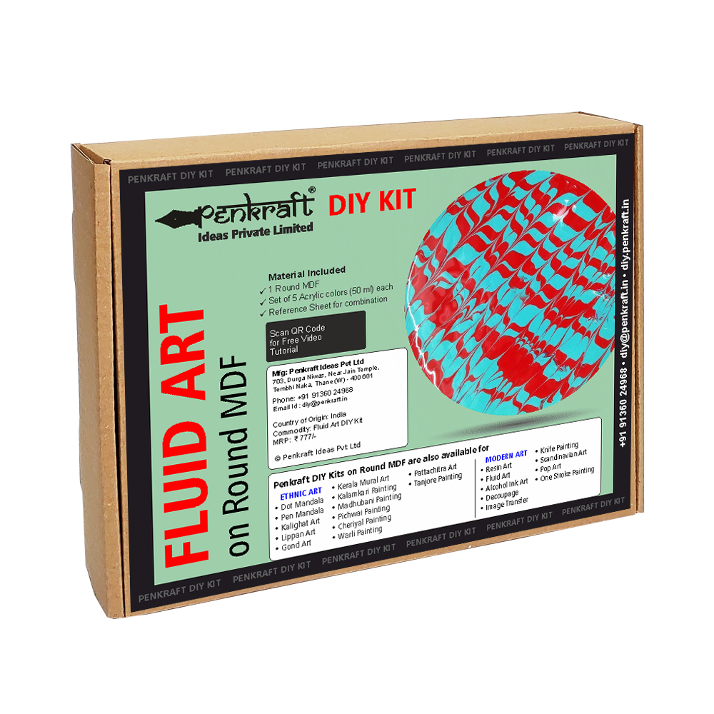 Penkraft | Pattachitra Art on Round MDF DIY Kit | Order Now