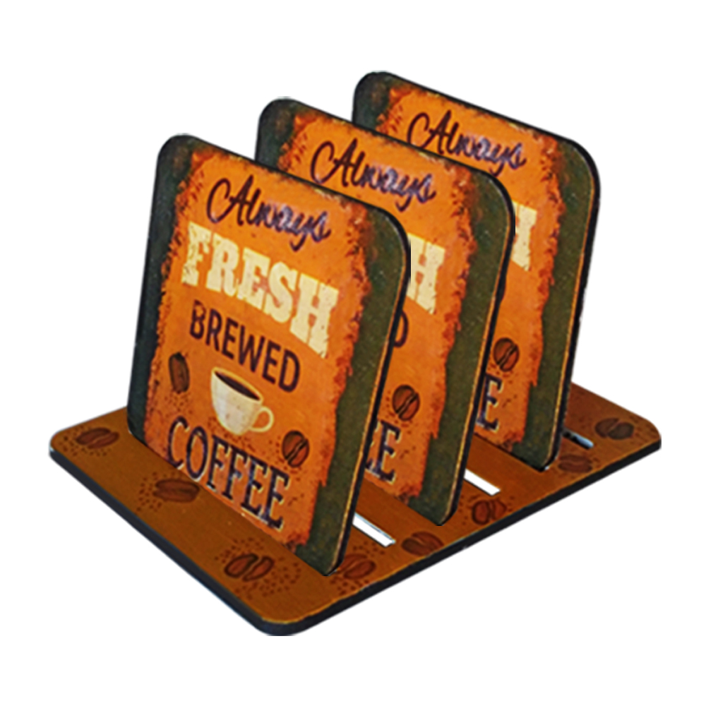 Penkraft | Image Transfer on Square Tea Coasters with Stand DIY Kit ...