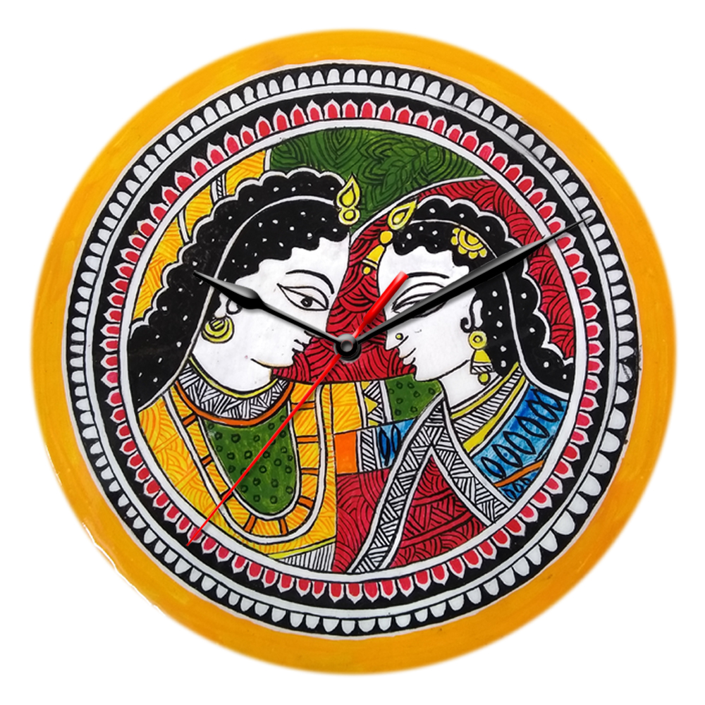 Penkraft | Madhubani Painting on Wall Clock DIY Kit | Order Now