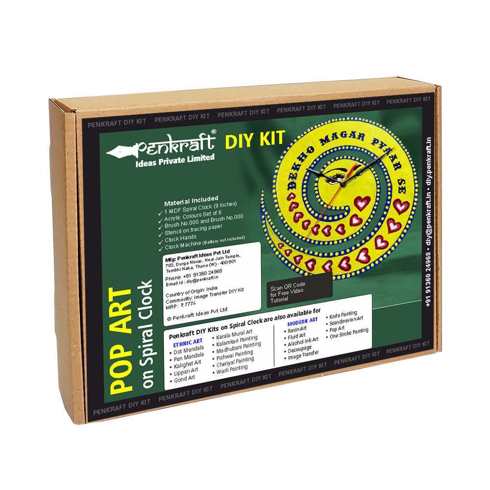 Penkraft | Image Transfer on Spiral Clock DIY Kit | Order Now