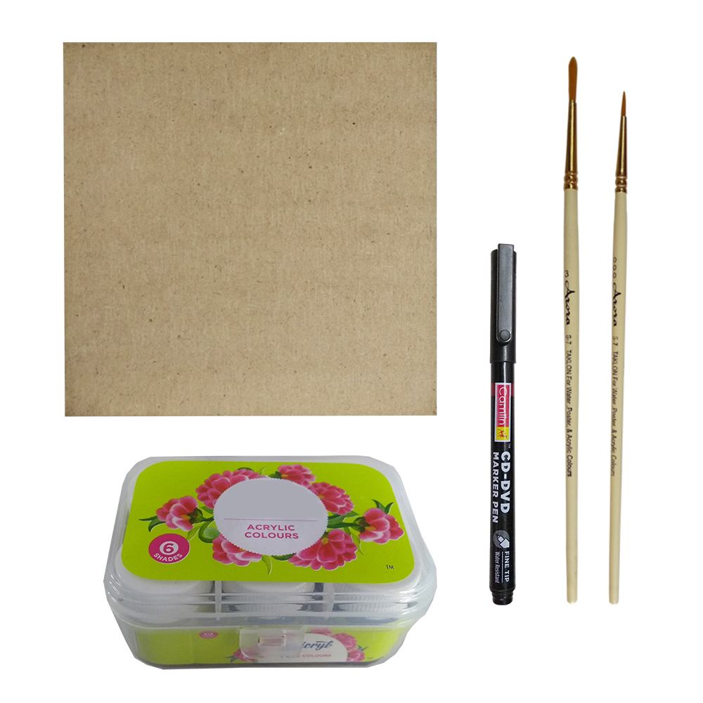 Penkraft | Pen Mandala on Square MDF DIY Kit | Order Now