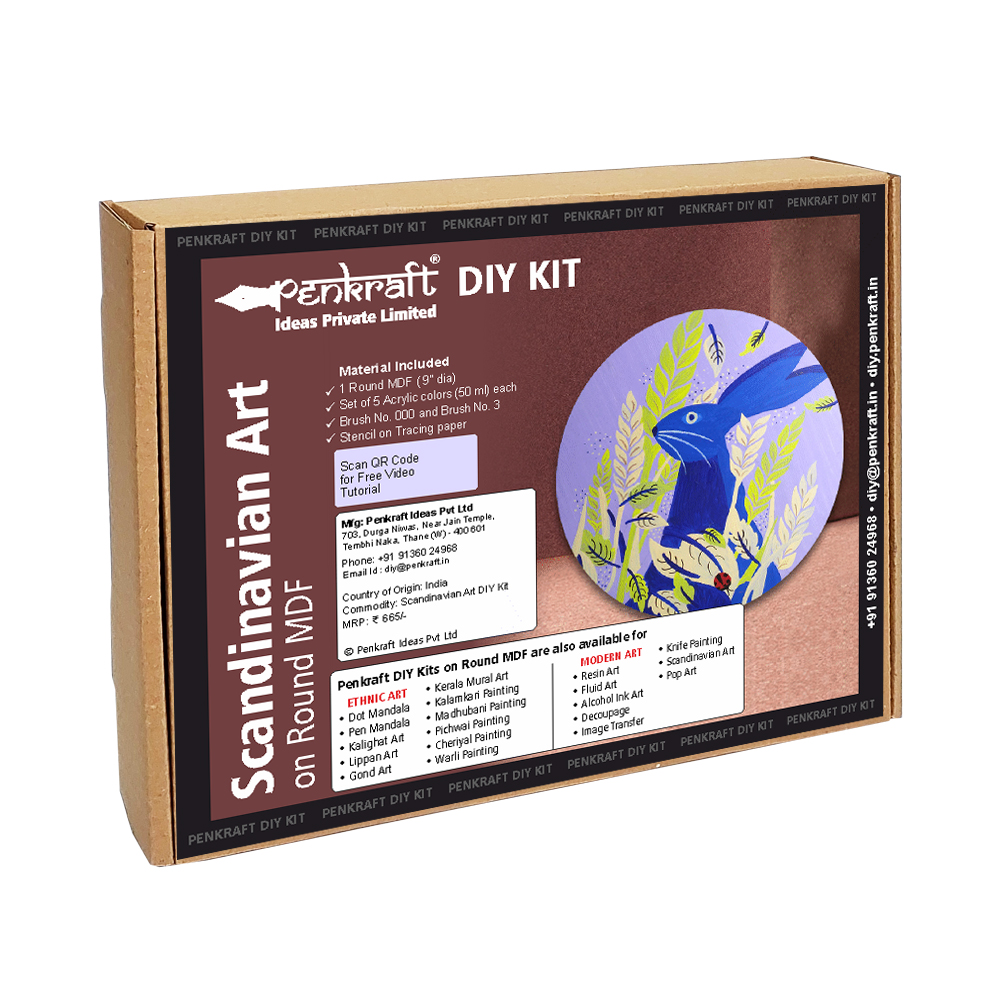 Penkraft | Pattachitra Art on Round MDF DIY Kit | Order Now